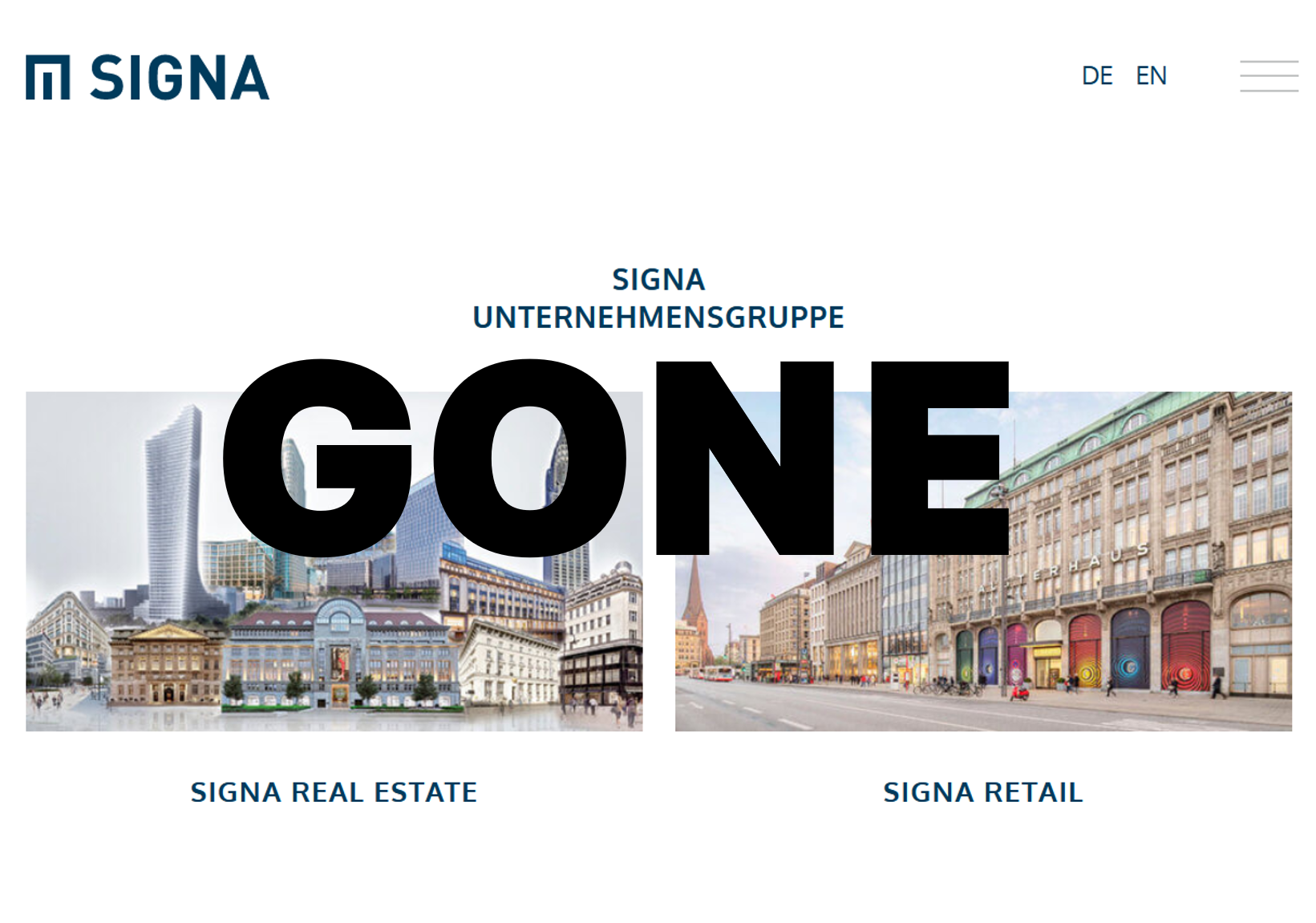 Die erste Signa-Insolvenz, die verschwundene Webseite und andere ...